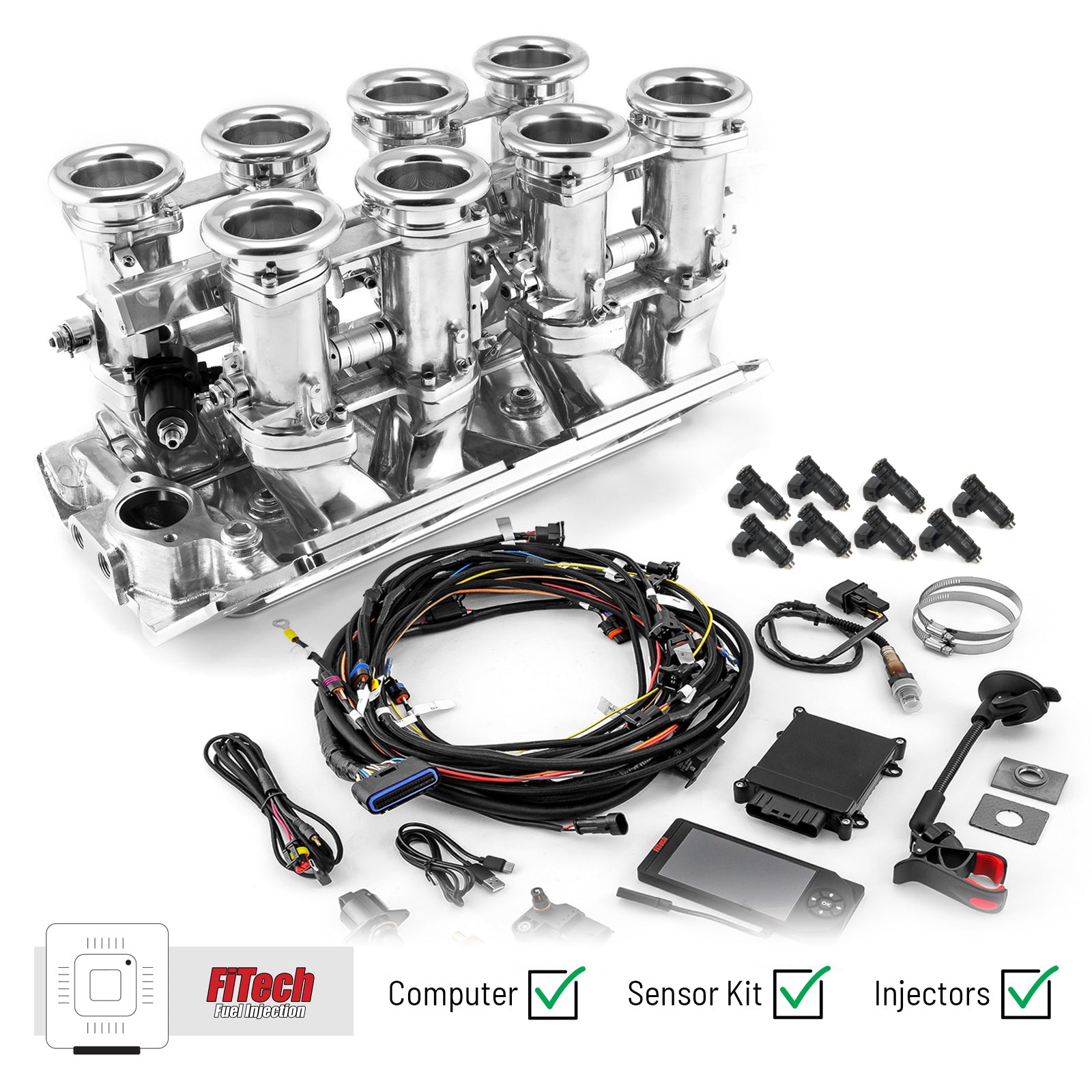 Chevy BBC 454 Downdraft + FiTech Ultra EFI Fuel Injection System [Poli ...