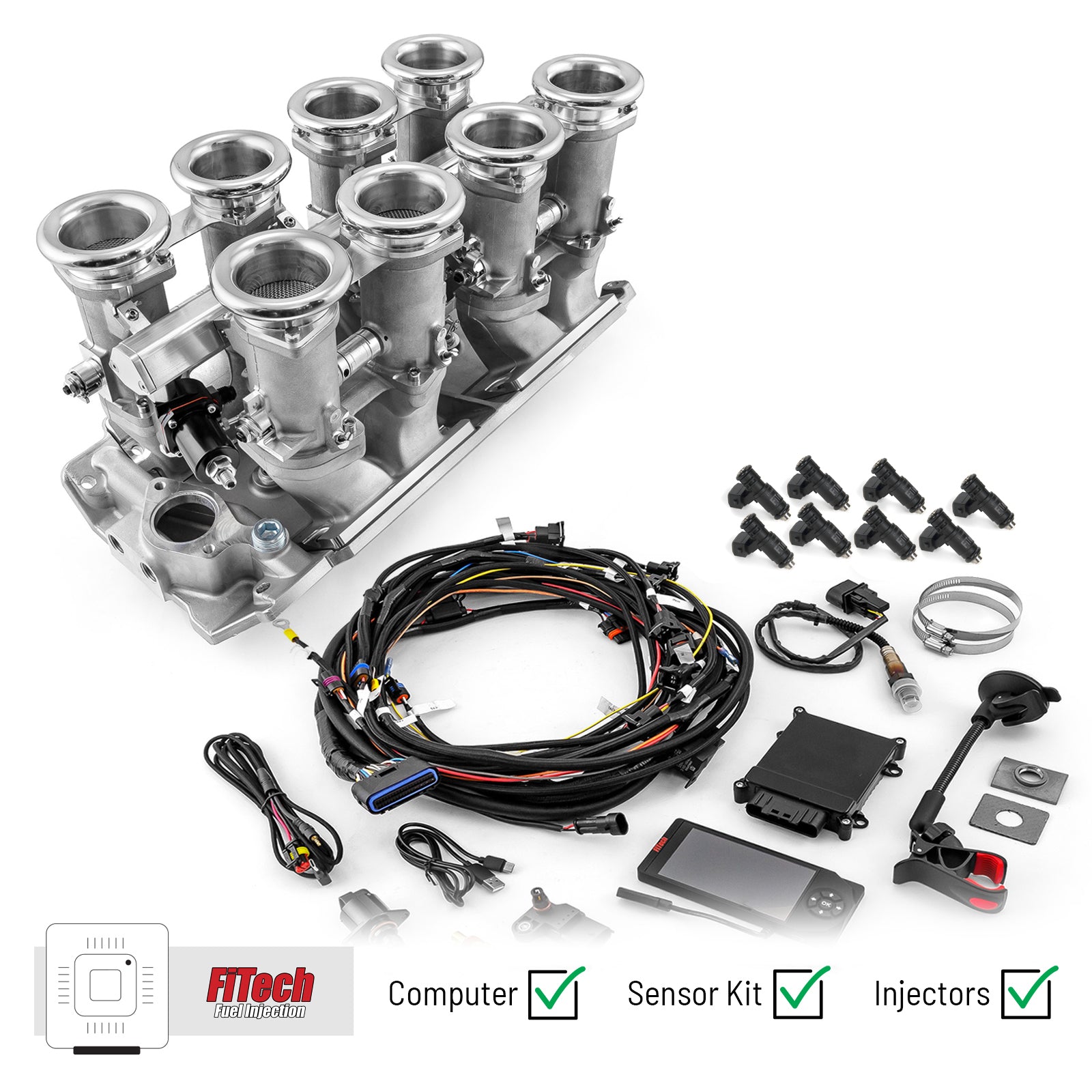 Chevy BBC 454 Downdraft + FiTech Ultra EFI Fuel Injection System [Sati ...