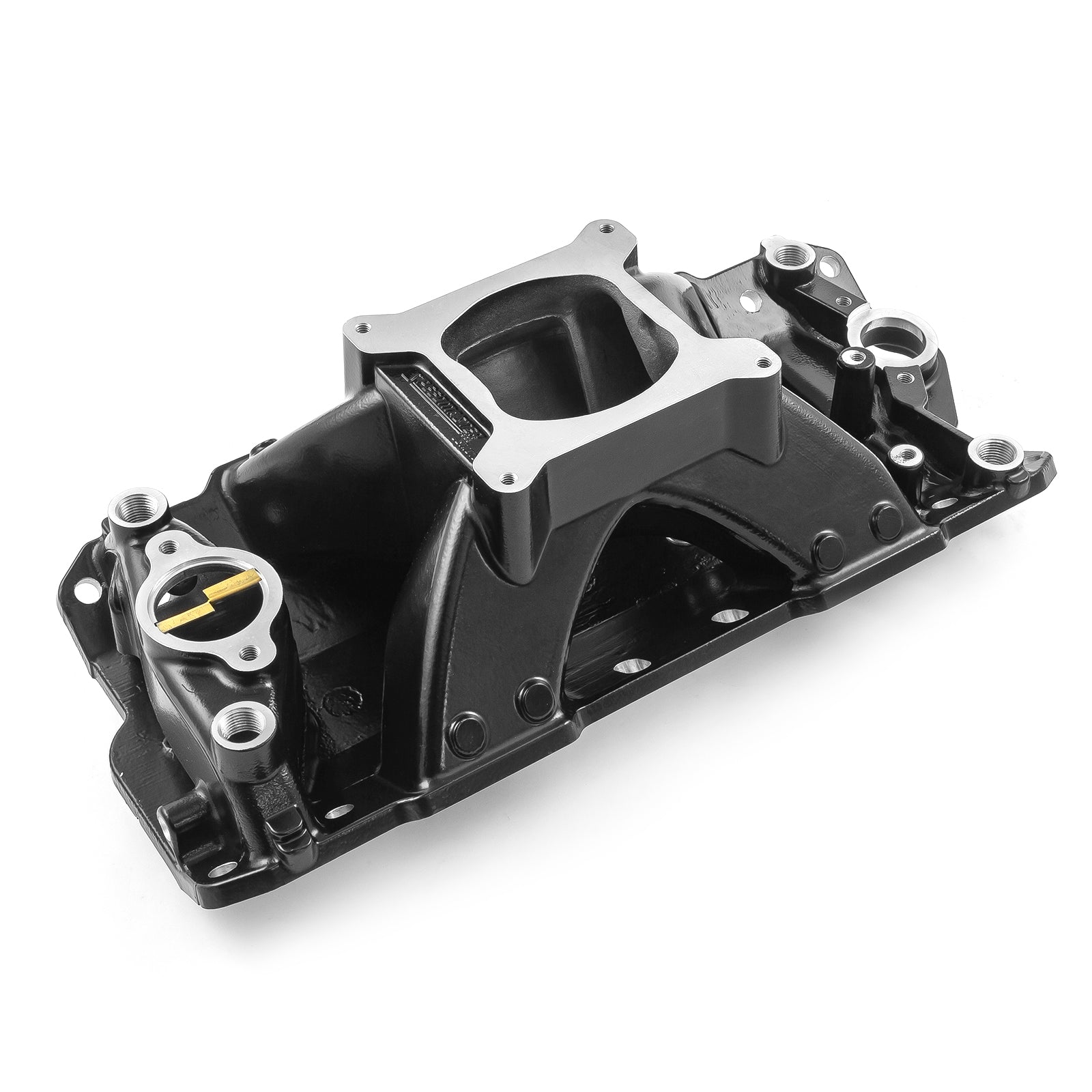 Chevy SBC 350 1957-95 HiRise Aluminum Intake Manifold [Black] – Muscle ...
