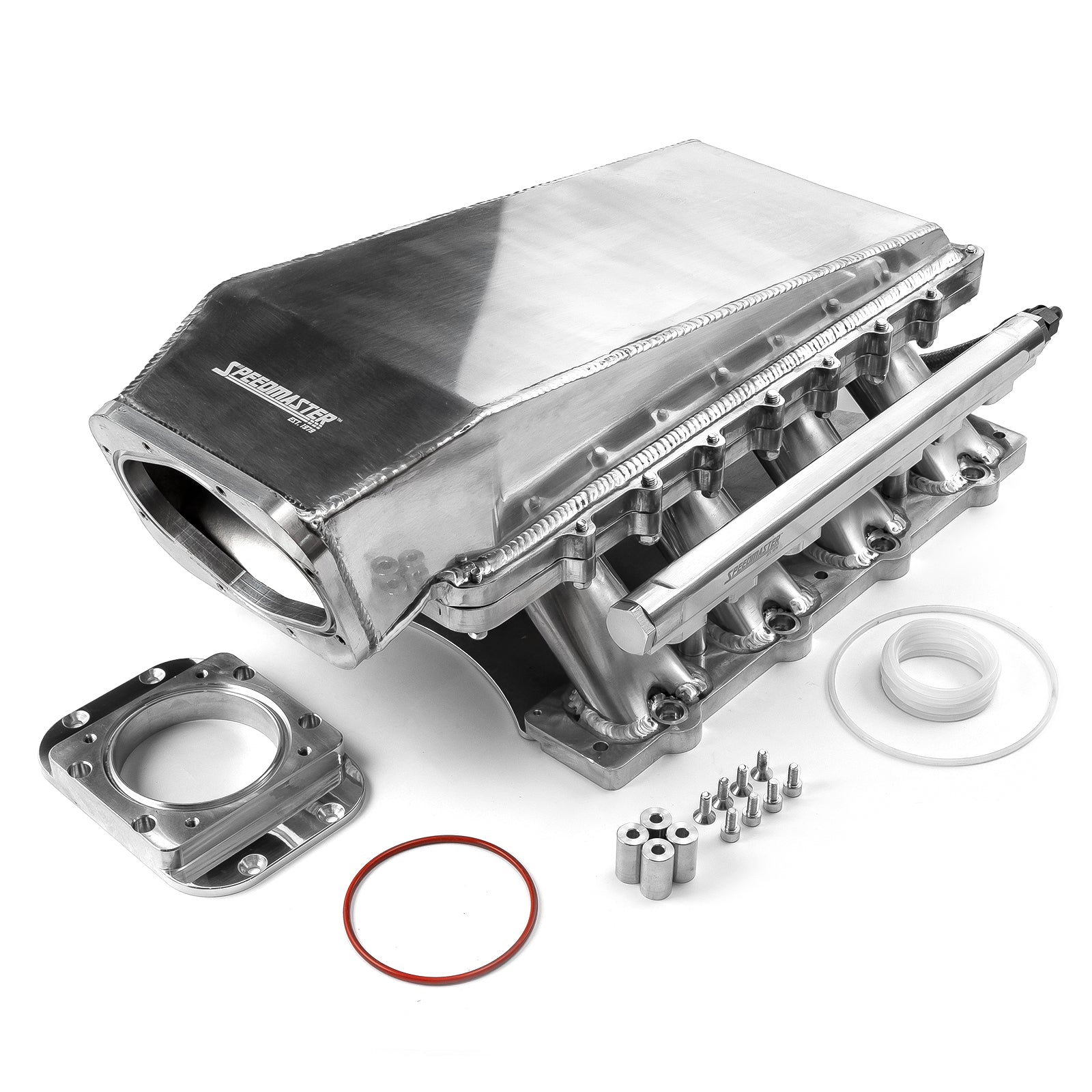 Ford 5.0L Coyote 2pc Fabricated High Ram Air 98mm 4 Bolt EFI Intake Ma ...