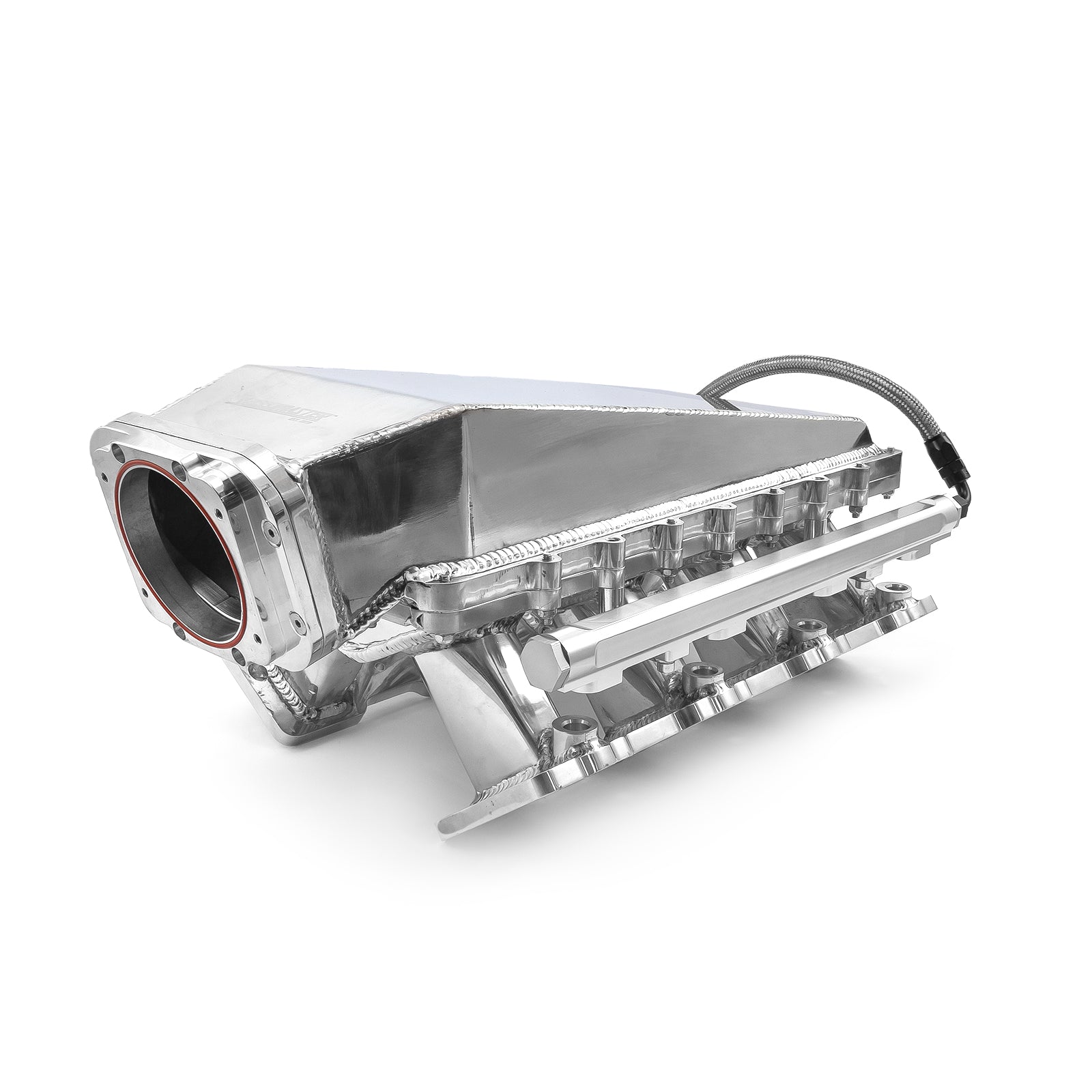 Chevy GM LS3 2pc Fabricated Ram Air 98mm 4 Bolt EFI Intake Manifold Po ...