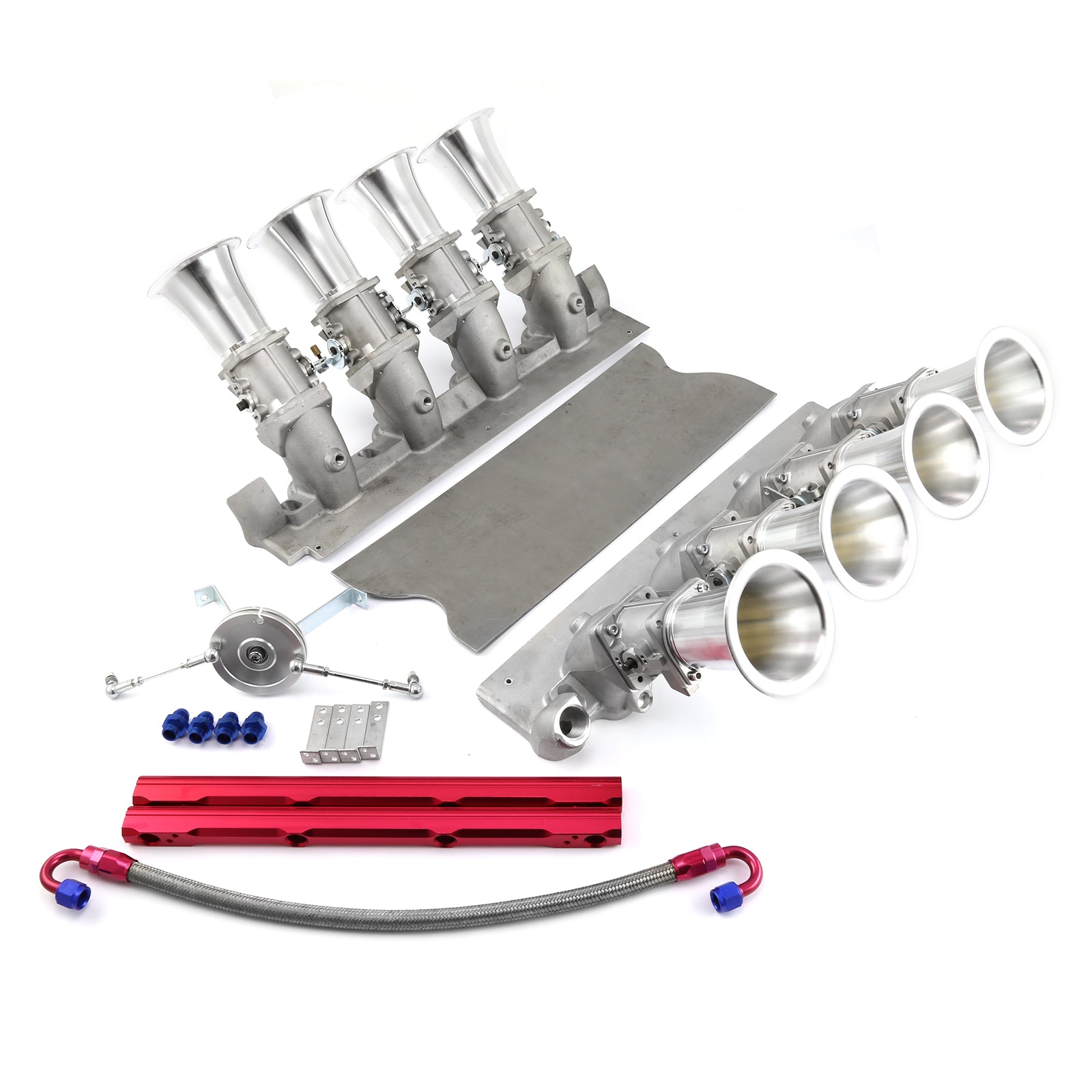 Ford 302 351C Cleveland Downdraft EFI Stack Intake Manifold System Sat ...
