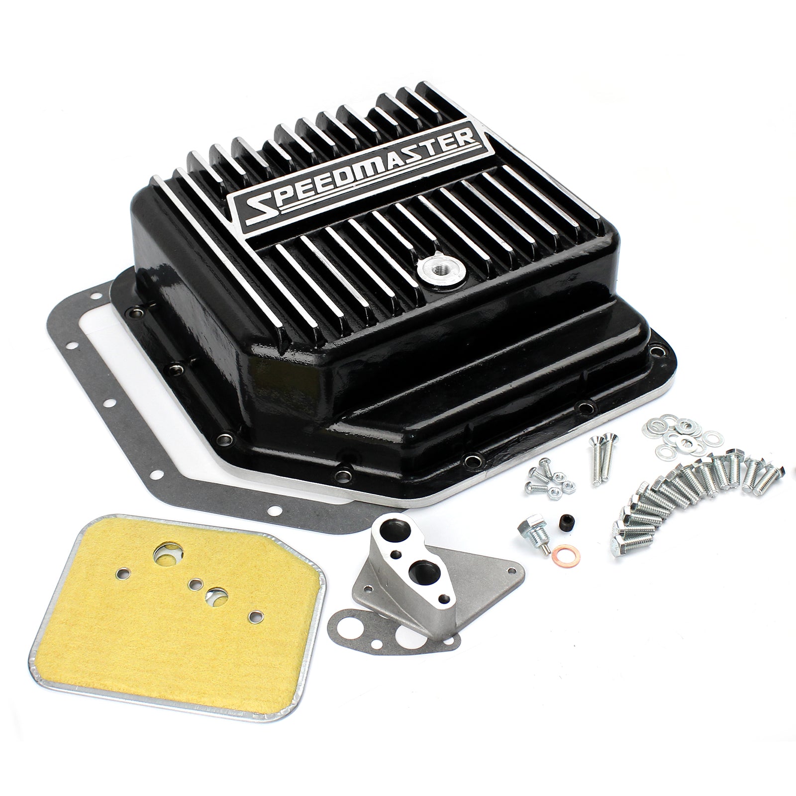 GM Turbo TH350 Black Extra Capacity Aluminum Transmission Oil Pan Kit ...