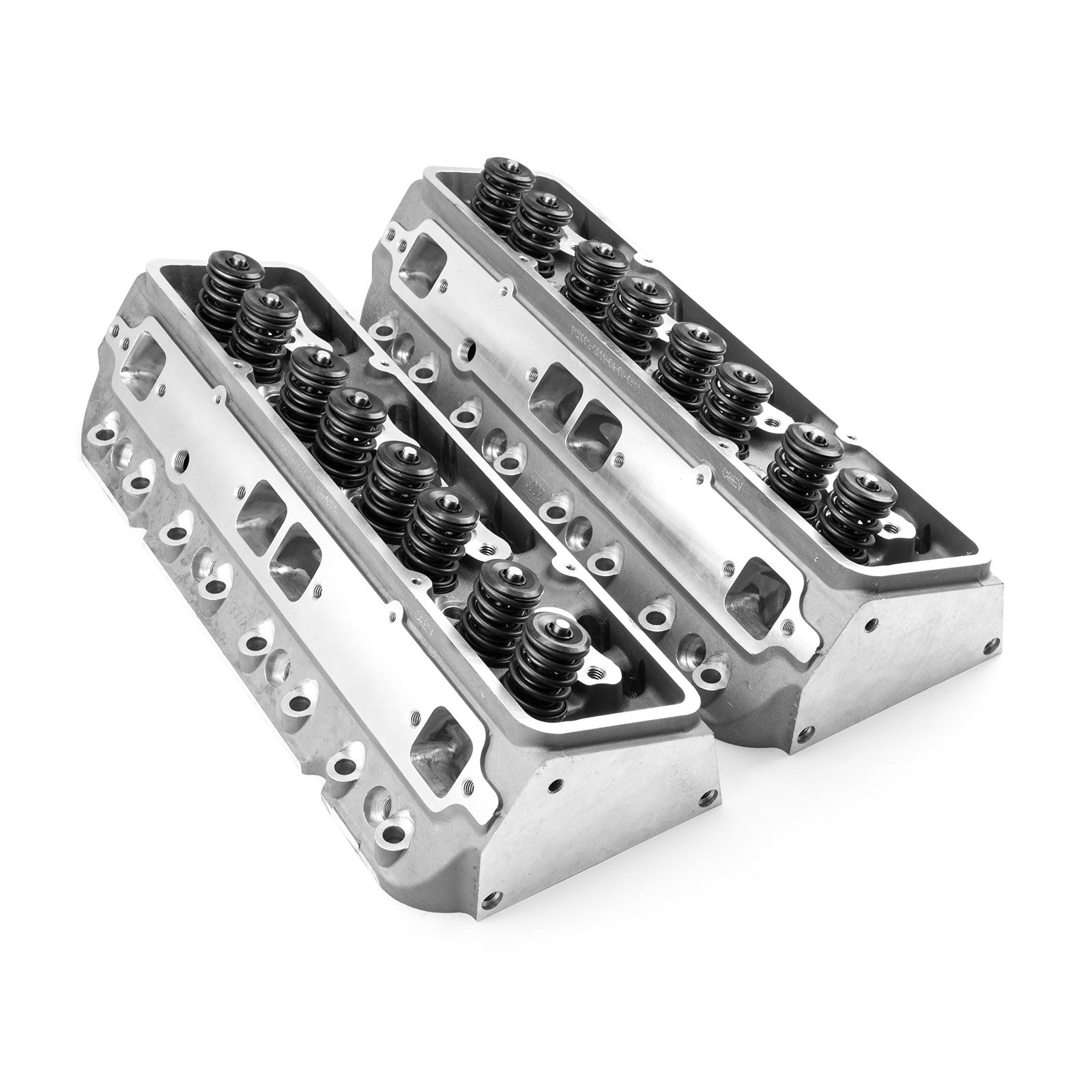 Chevy SBC 350 USA Full CNC Angle Plug Complete Aluminum Cylinder Heads ...