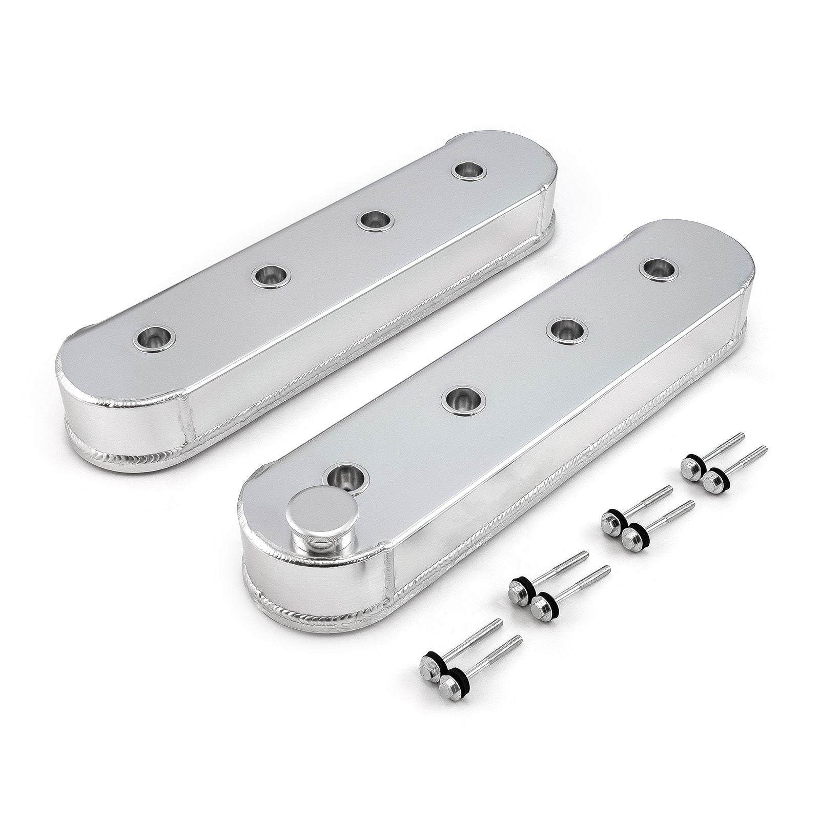 Chevy LS1 LS2 LS3 LS6 LS7 Polished Fabricated Valve Covers - w/o Coil ...