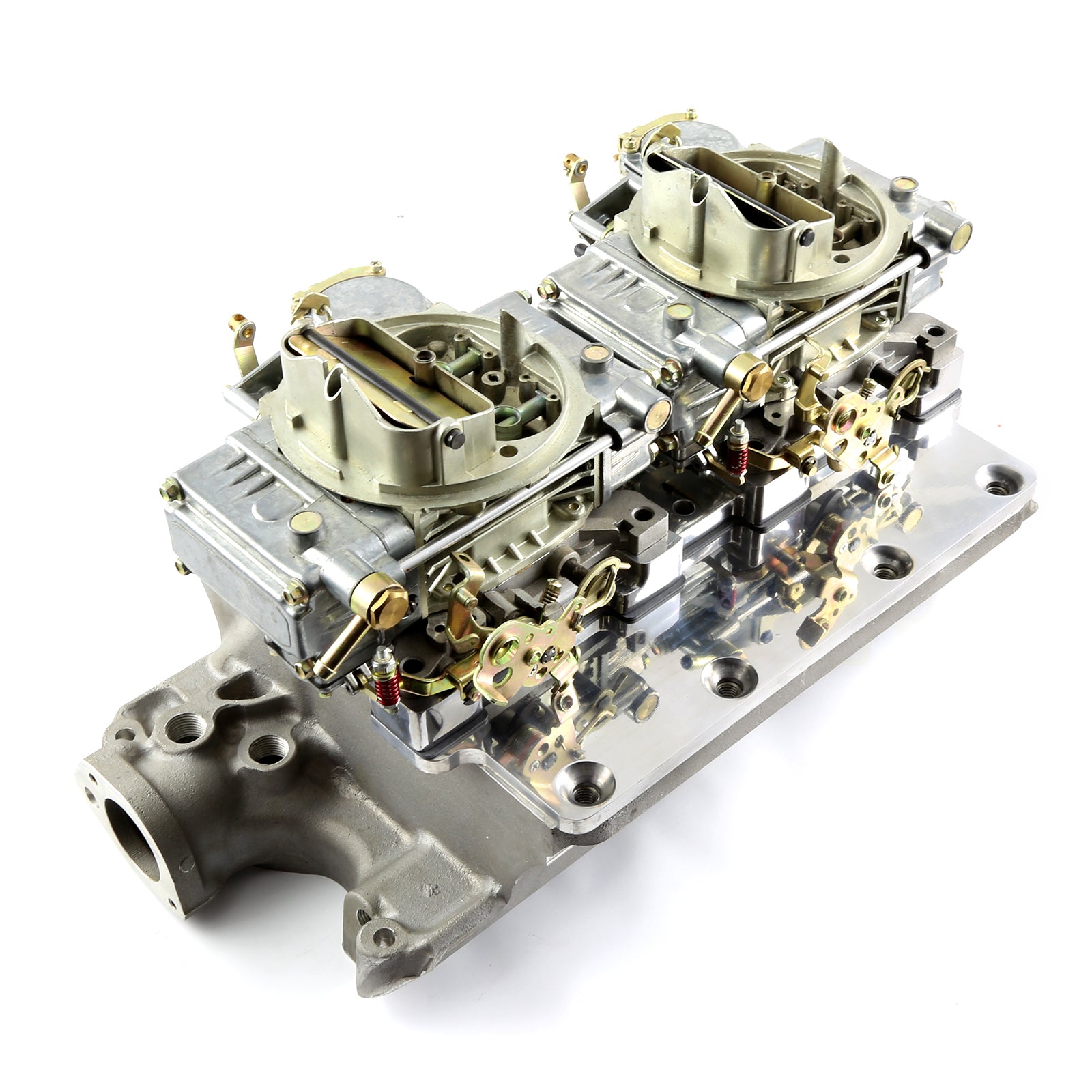 Ford SB 289 302 Windsor MidRise Twin Intake Manifold & Dual Carb Combo ...