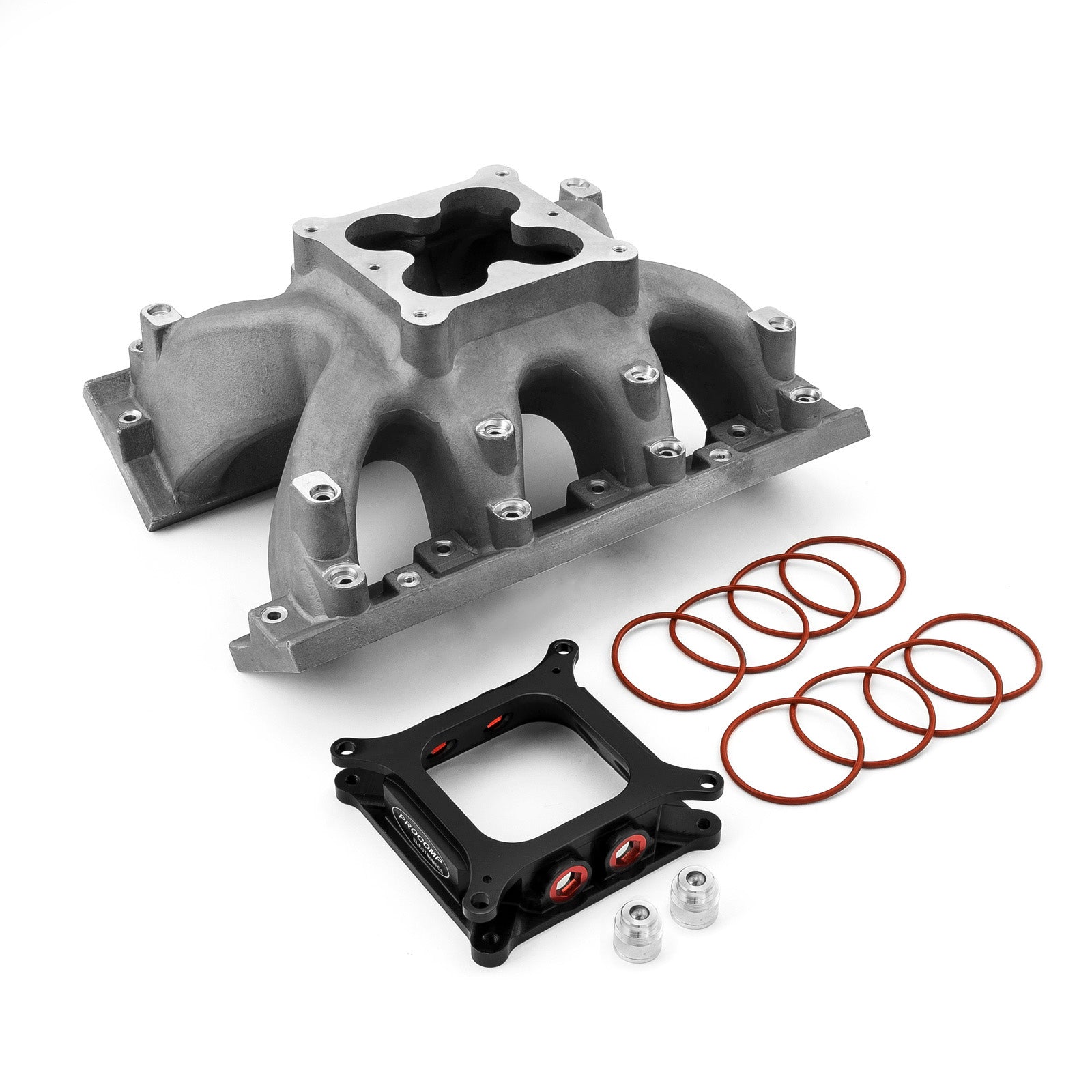 Chevy GM LS1 LS6 4500 4150 HiRise Intake Manifold Kit [Satin] – Muscle ...