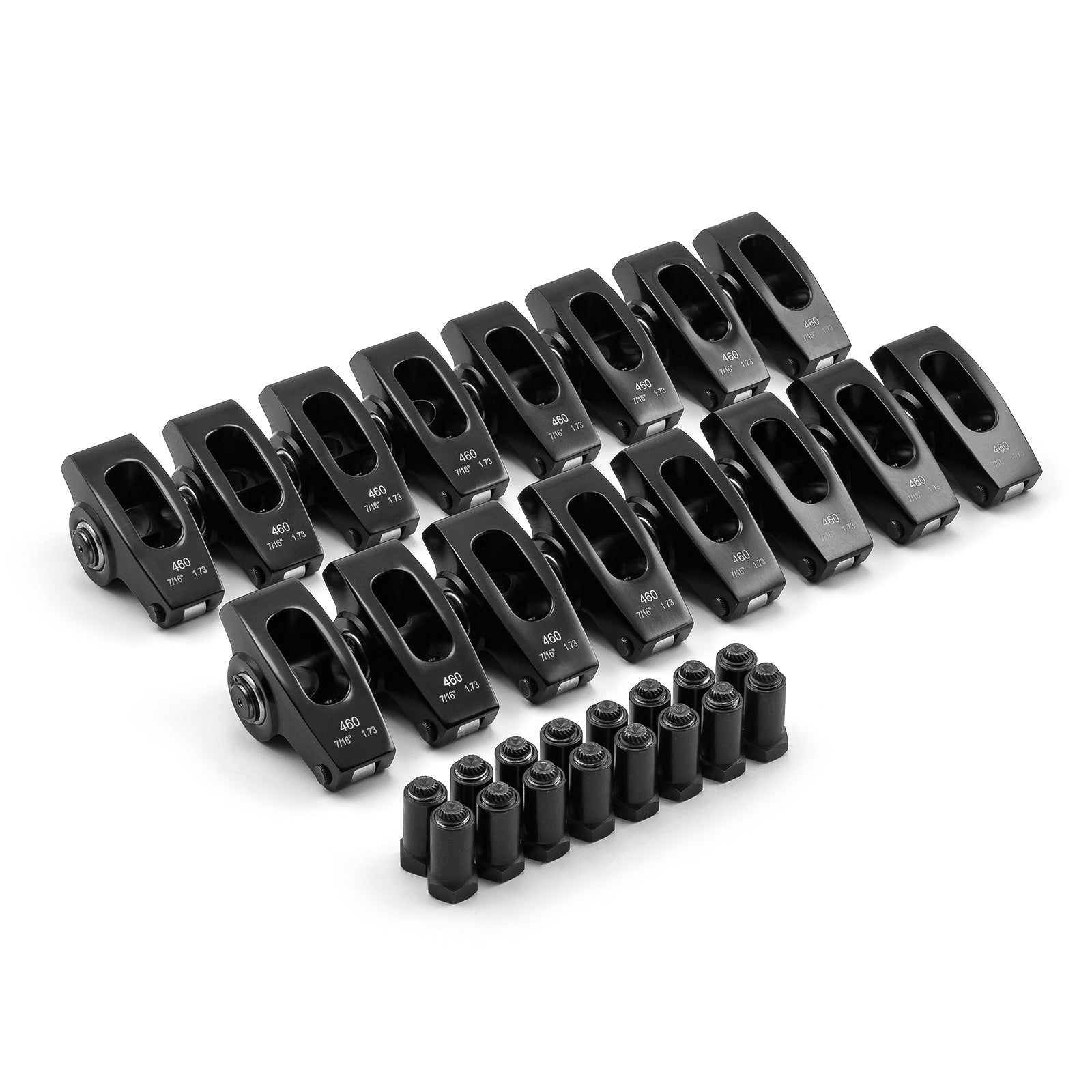 Ford 302 351C Cleveland 460 1.73 7/16" Aluminum Roller Rocker Arm Set ...