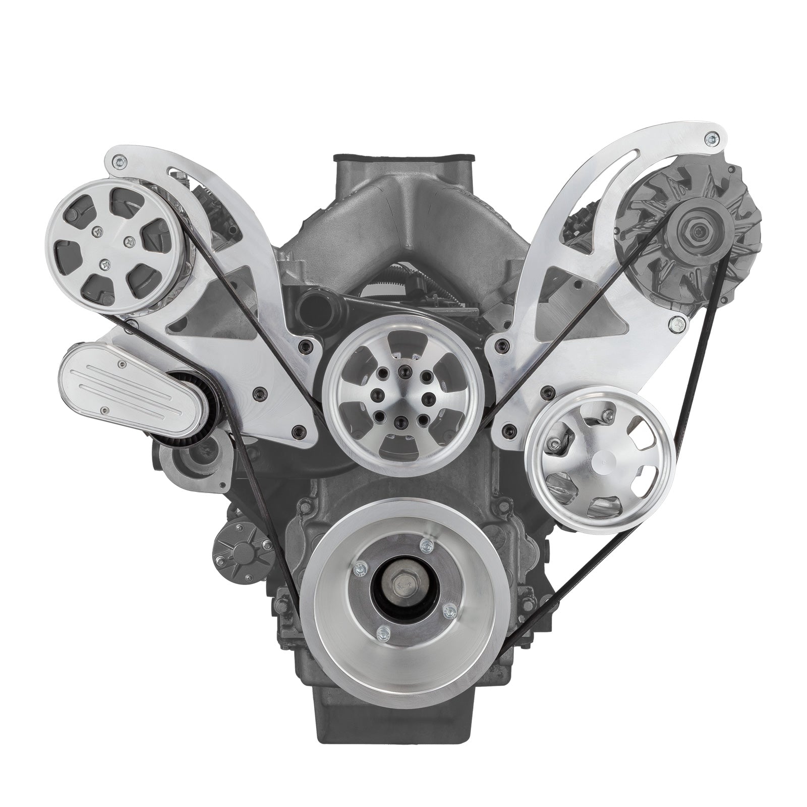 Chevy GM LS1 LS2 LS3 LS6 Billet Aluminum High Mount Serpentine Pulley ...